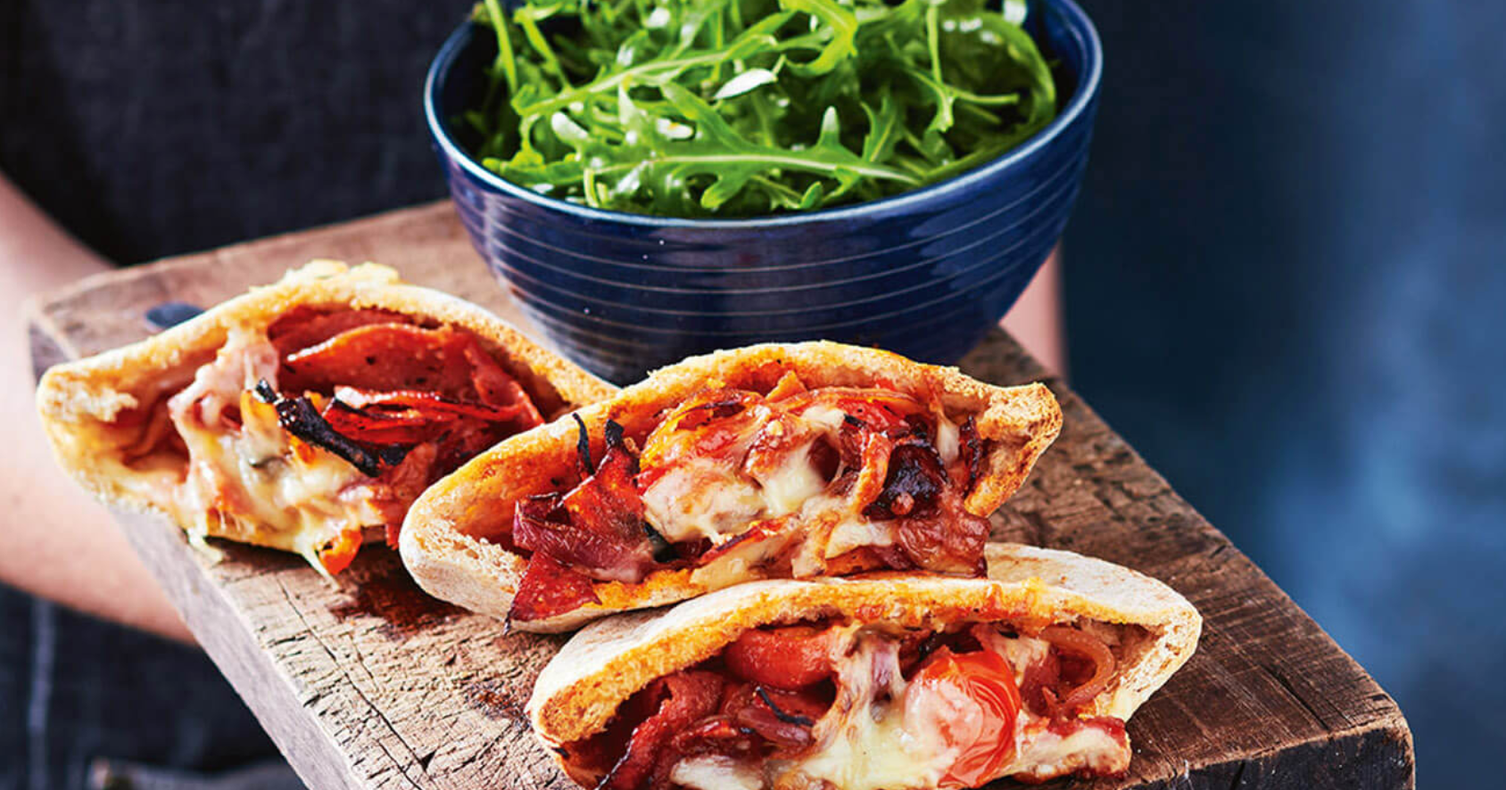 Salami, Basil & Capsicum Pita Pockets – Carnivore Club CA